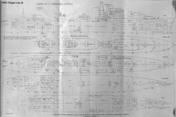 Destroyer Deck Plans | HMS Wager